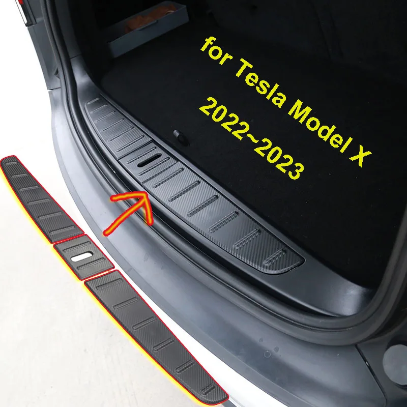 for Tesla Model X 2023 2022 Accessories Rear Trunk Sill Bar Protector ...