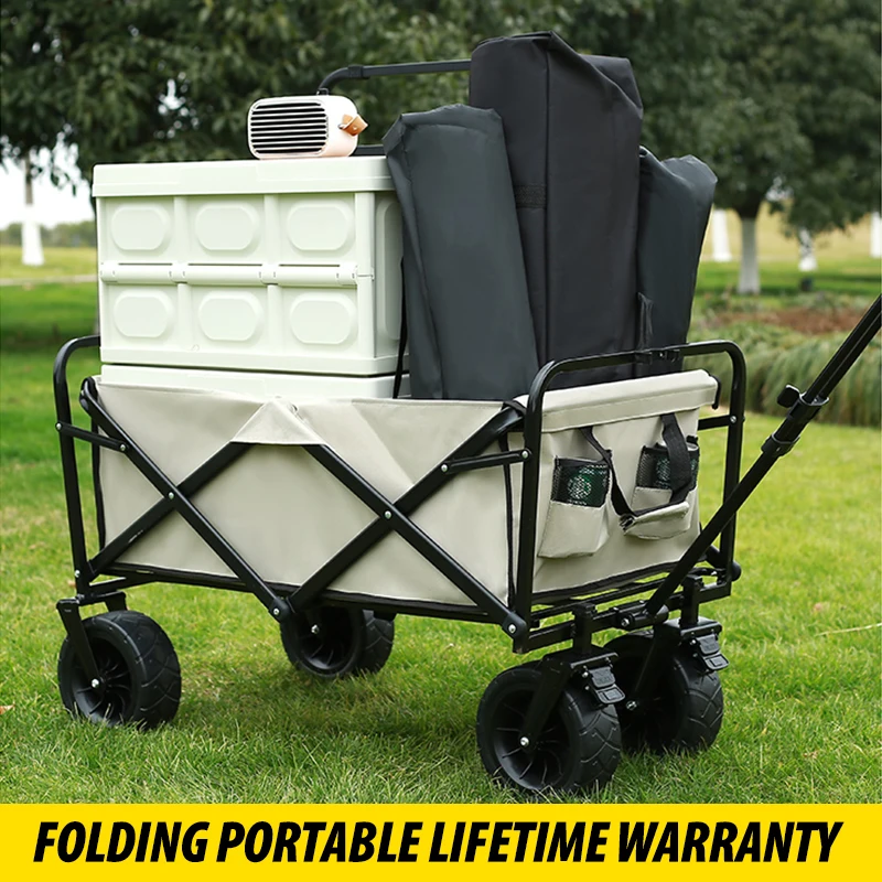 Camping-Cart-Outdoor-Wheelbarrow-for-Fishing-Max-Capacity-Barrow-for ...