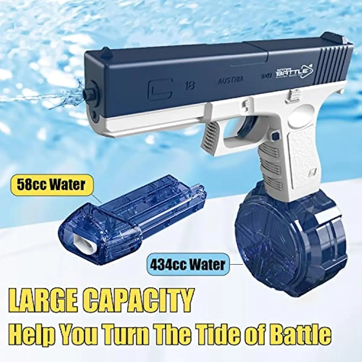 2023 glock elétrica pistola pistola de pistola de brinquedo de água blaster airsoft verão ...