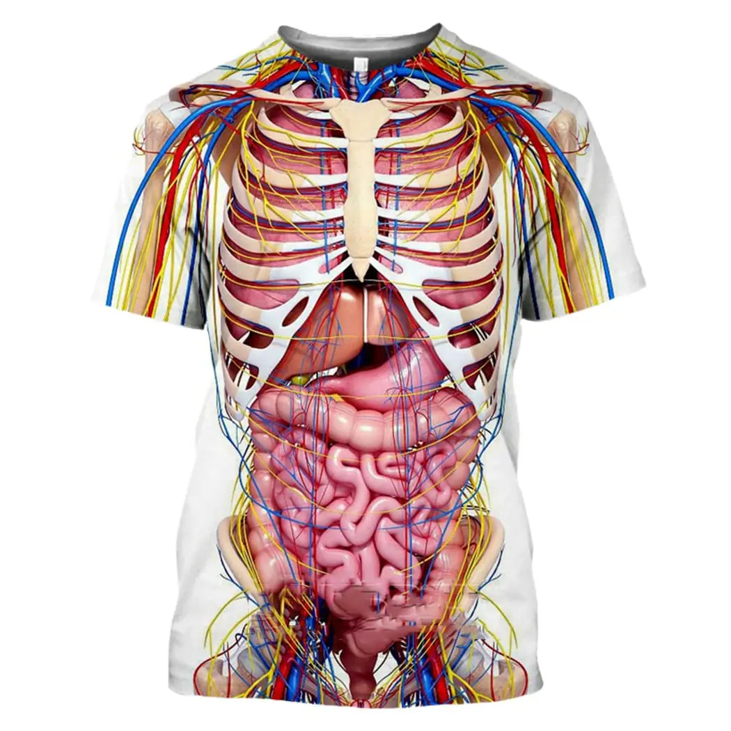 Male-Skeleton-Internal-Organs-3D-Print-T-Shirt-Men-Human-Structure ...