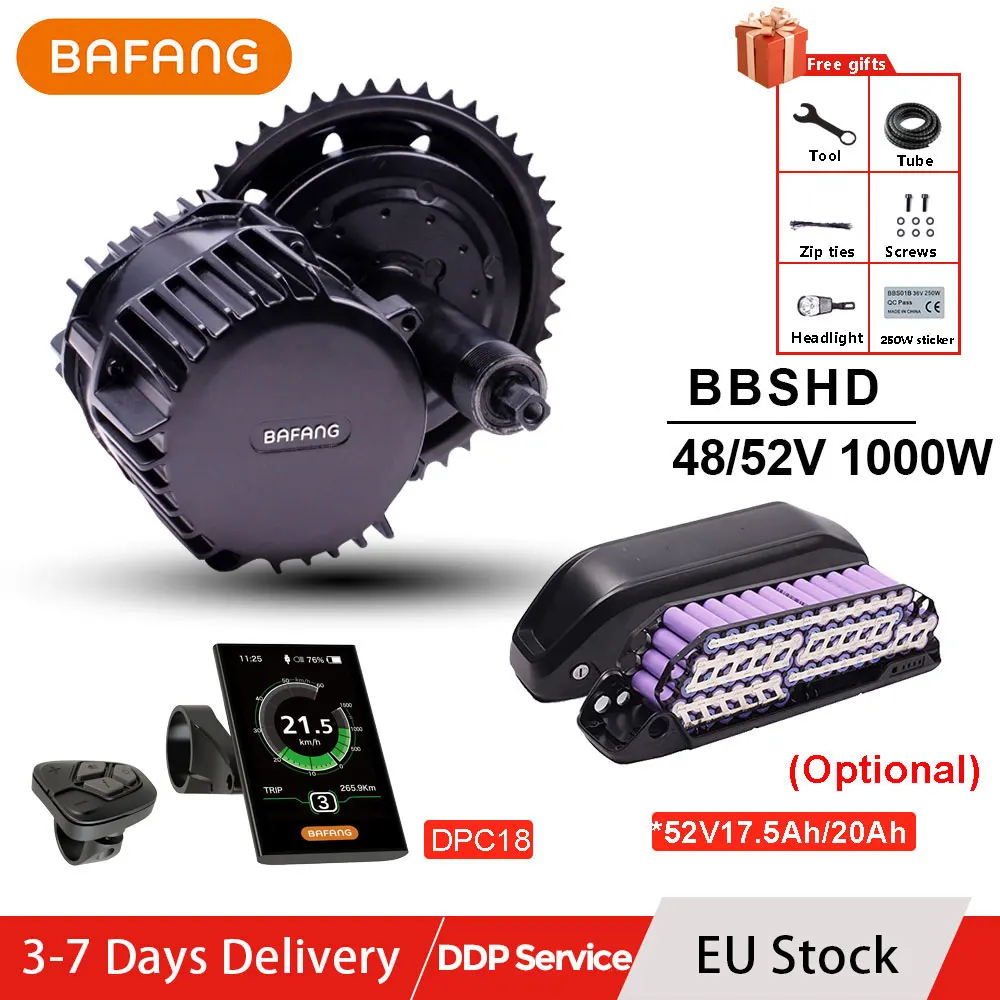 Bafang Motor 48v/52v 1000w Mid Drive Motor Bbshd Bbs03 Kits Electric ...