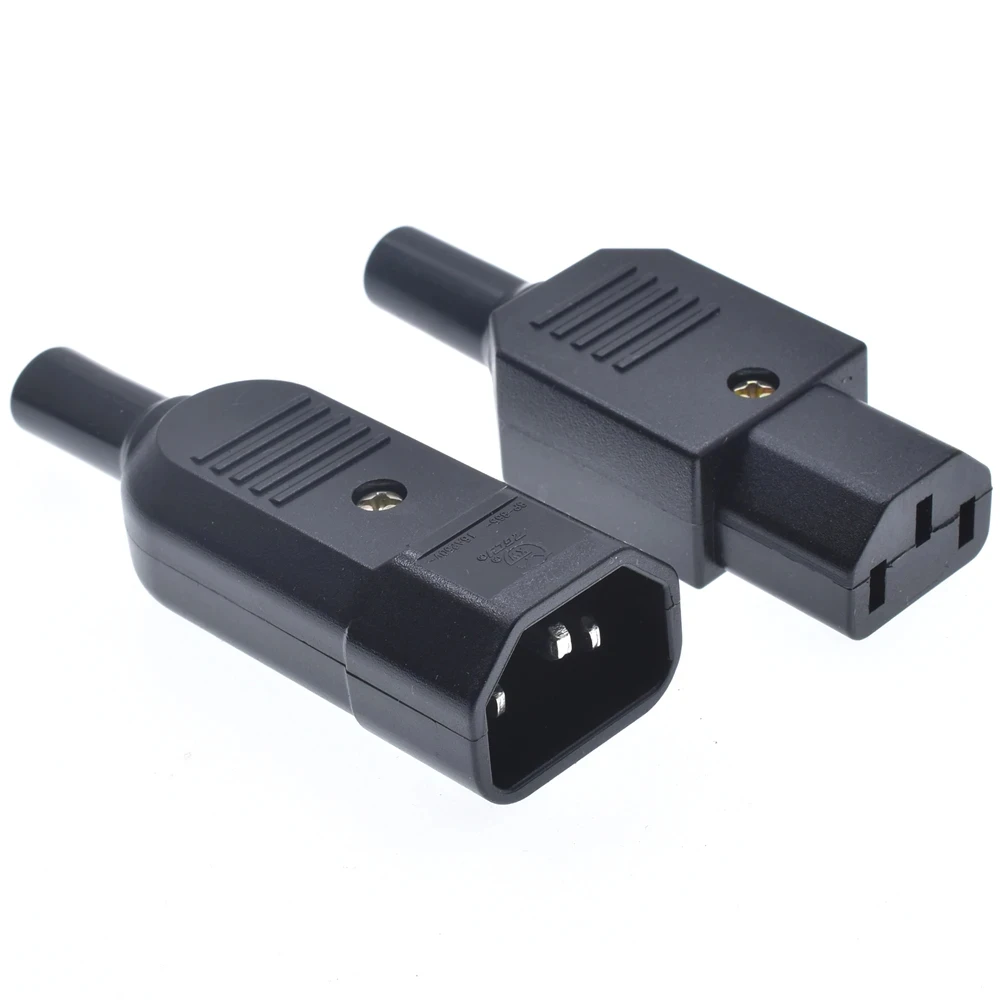 IEC320-C14-C13-Socket-Female-Male-Electrical-Outlet-Jack-Inlet-Plug ...