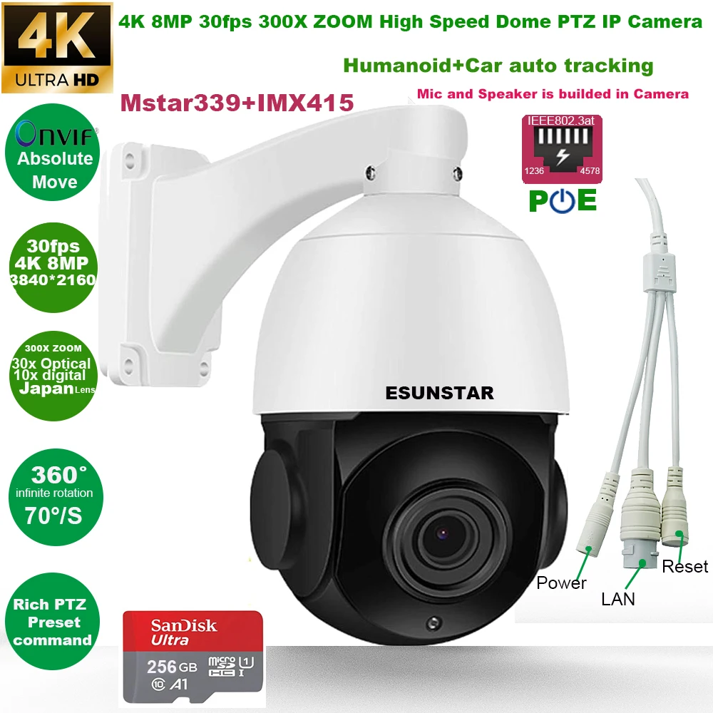 4K-8MP-30fps-300X-ZOOM-POE-RTMP-ONVIF-Absolute-move-Speed-dome-PTZ-IP ...