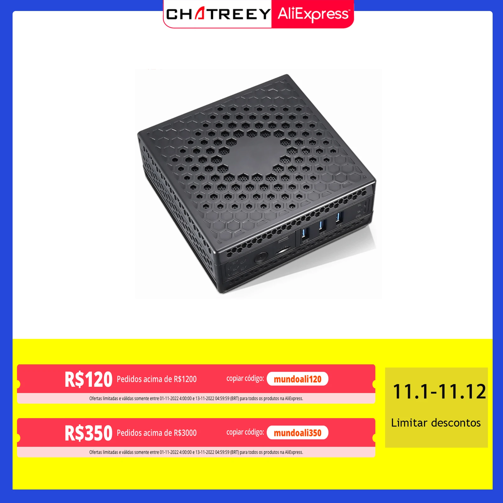Chatrey AC1 Z fanless mini pc intel celeron quad core j4125 desktop ...