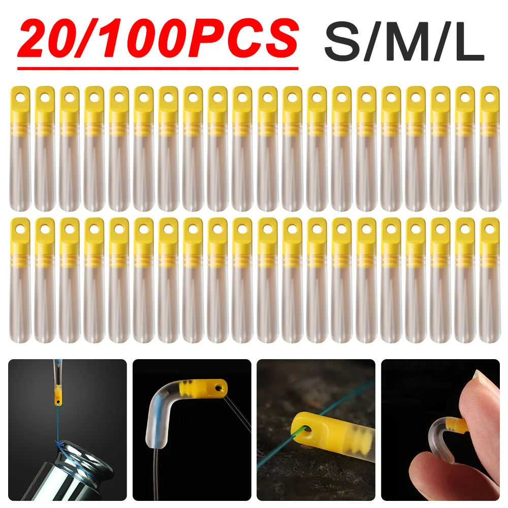 100Pcs-Fishing-Float-Rest-Rotation-Swivels-Silicone-Bobber-Holder ...