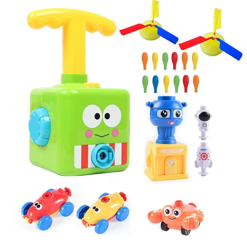 Two-in-one-New-Power-Balloon-Car-Toy-Inertial-Power-Balloon-launcher ...