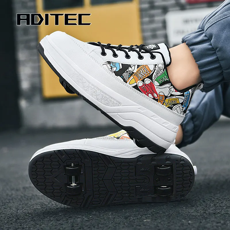 Sapatos-de-patins-para-adultos-e-crian-as-T-nis-com-roda-nica-Rodas ...