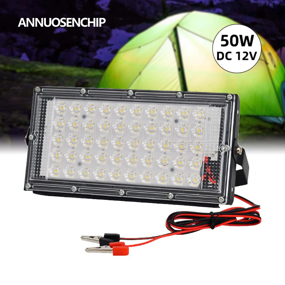 Reflector-LED-de-bajo-voltaje-l-mpara-de-tienda-de-campa-a-cc-12V-50W ...