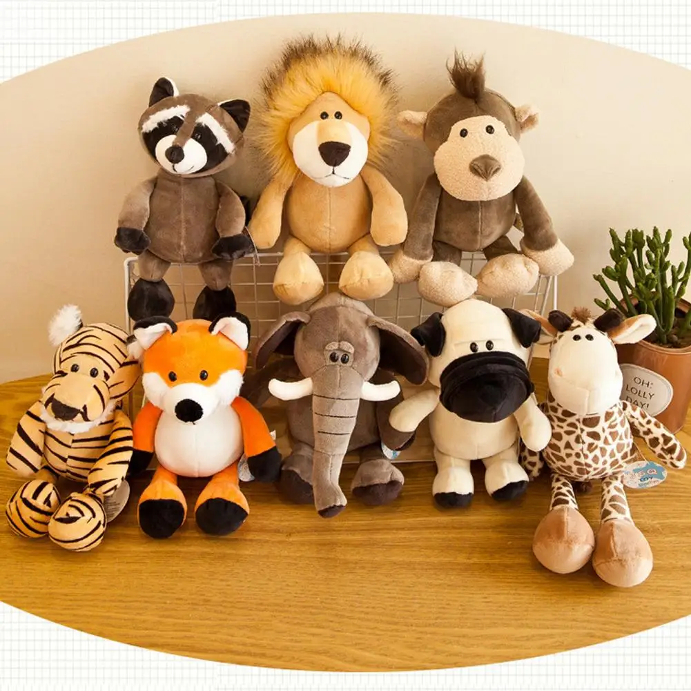 25cm Cute Forest Animals Plush Toy Children's Sleeping Mate Jungle ...