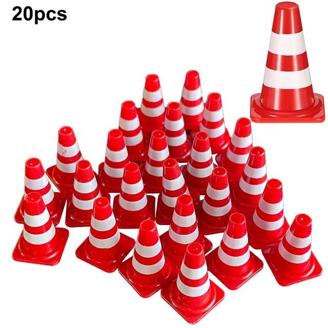 Tiny Traffic Cones 40 Pcs Mini Traffic Cones Miniature Traffic Signs ...