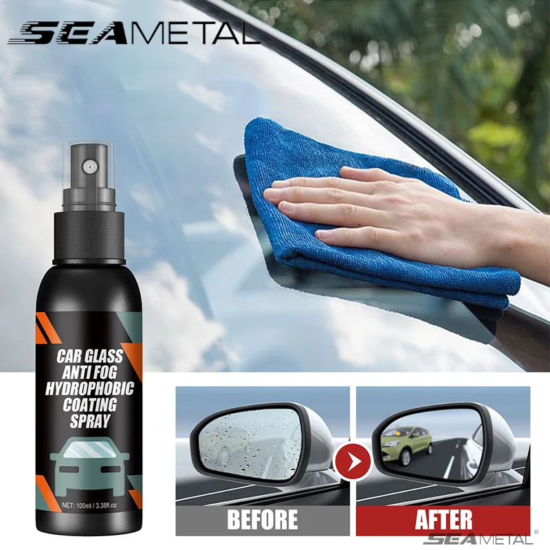 SEAMETAL-100ml-Car-Glass-Anti-Fog-Spray-Agent-Auto-Windshield-Water ...