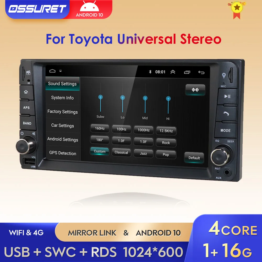 Universal Car Multimedia Player Car Radio Stereo 2 din android 10 for ...