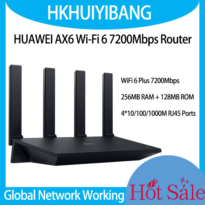 HUAWEI AX6 8-Channel Signal Extender 7200Mbps WiFi 6+ Mesh Router Dual ...