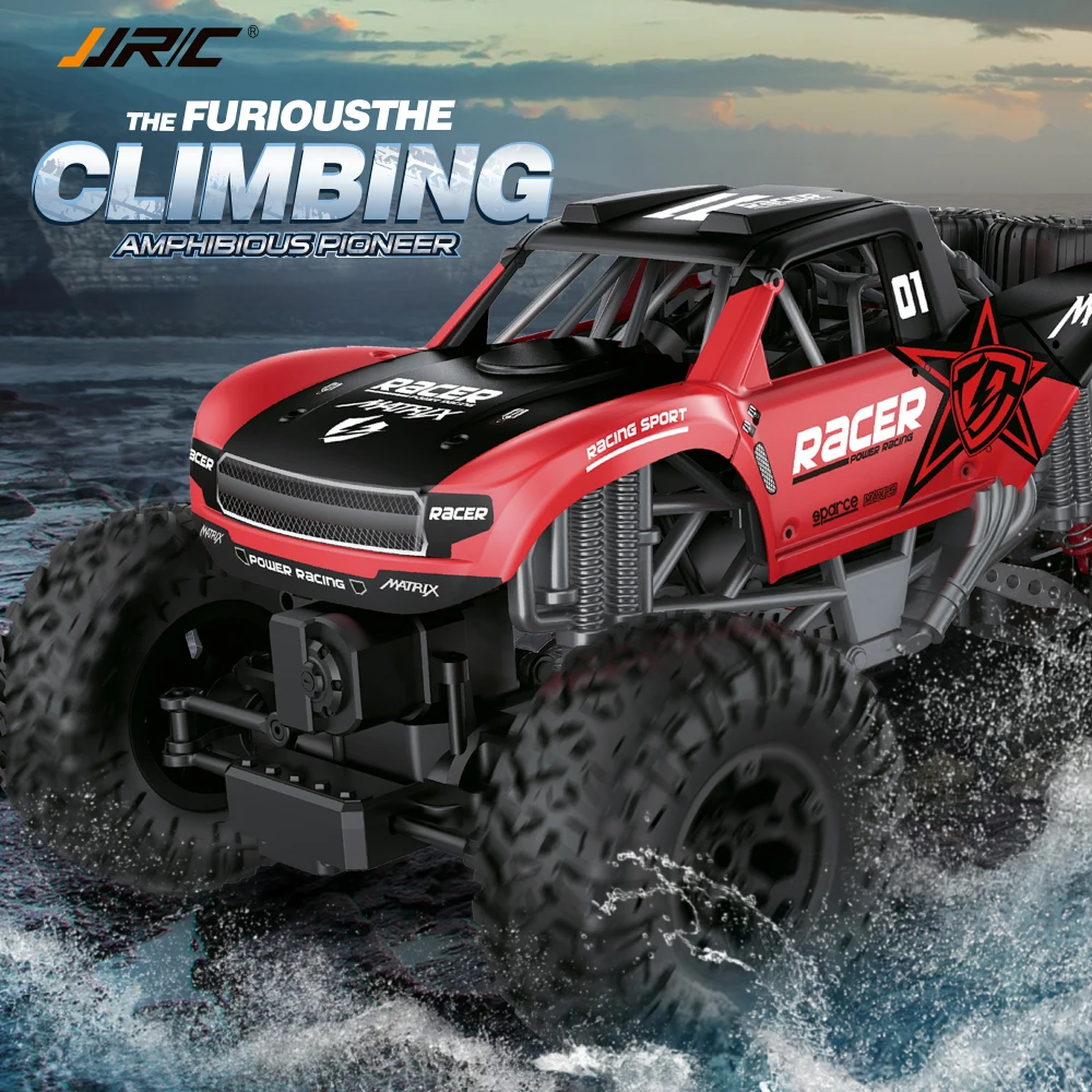 Jjrc Q96 Amphibious Rc Car 1:10 Scale Waterproof Truck 4wd Off Road Remote Control Racing Car ...