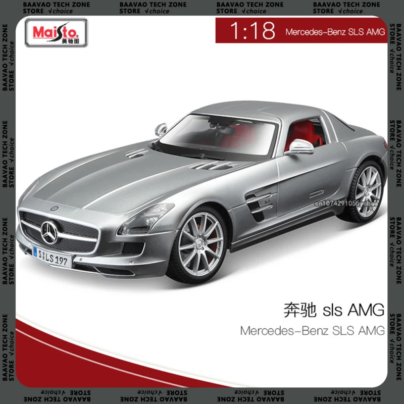Benz-Sls-Amg-Racing-Sports-Car-Maisto-1-18-Diecast-Model-Edition-Alloy ...