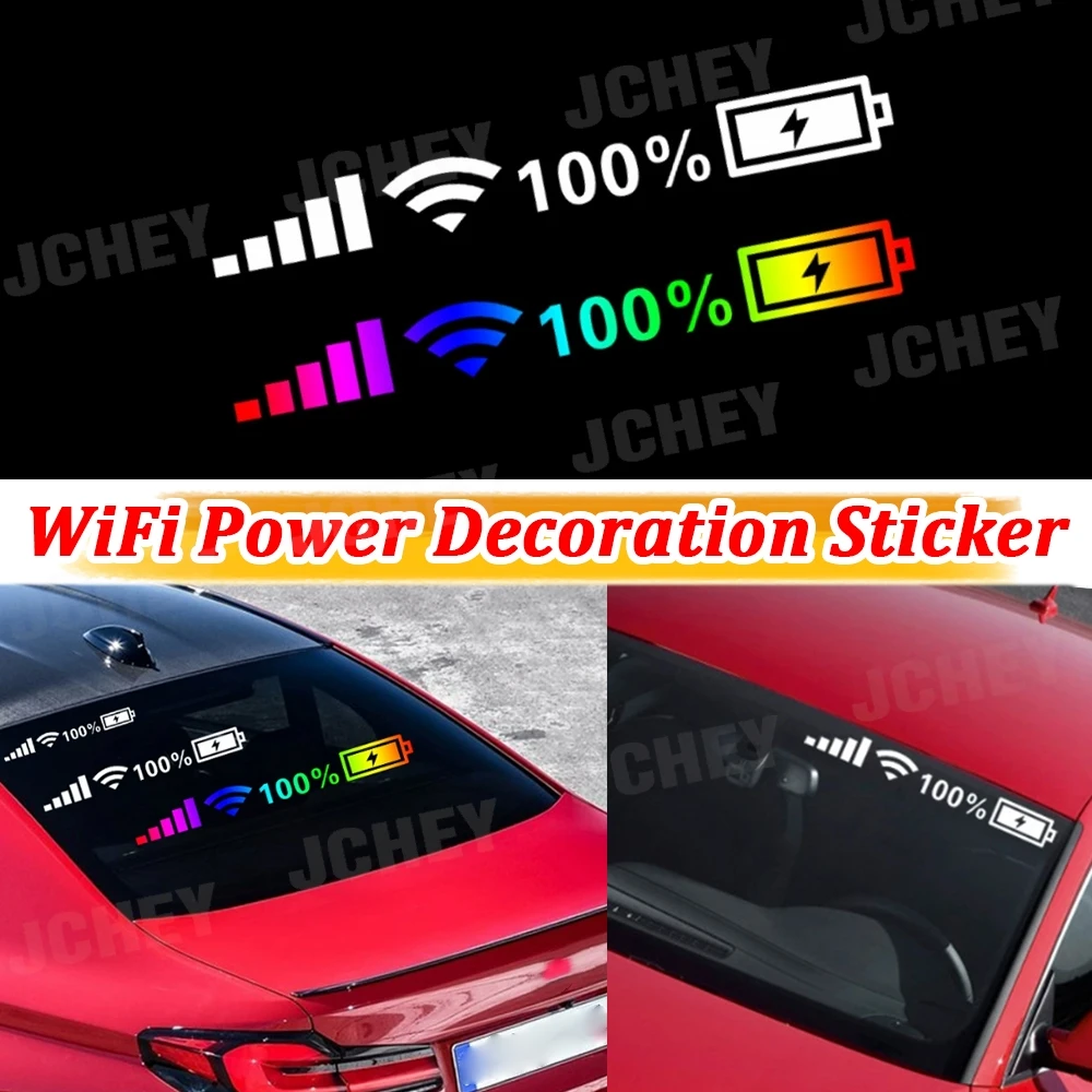 Car Windshield Stickers Signal WiFi Power Reflective Sticker On Car ...