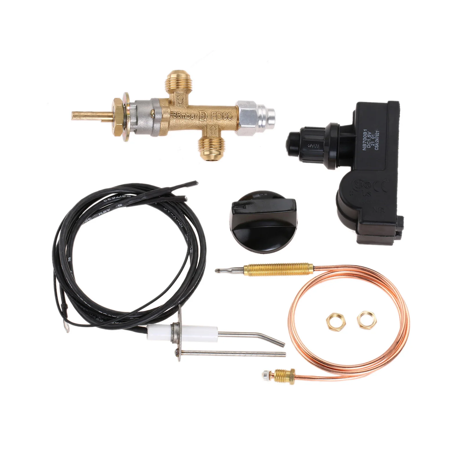 7pcs/kit Flame Failure Safety Control Valve fit Low Pressure LPG ...