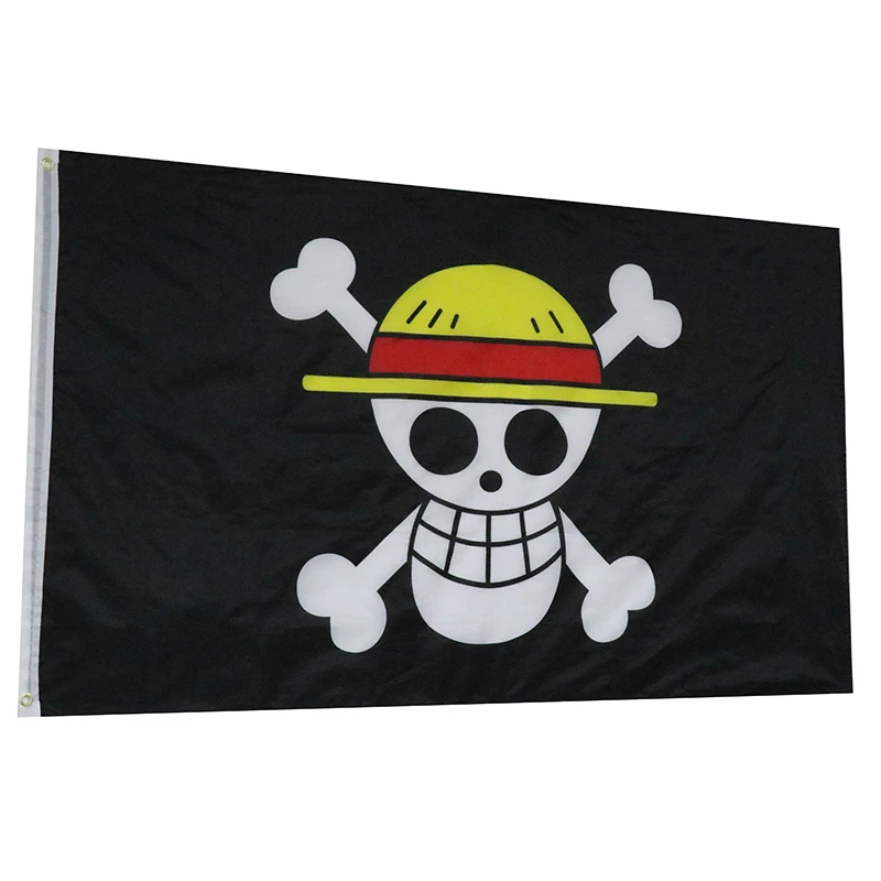 Anime One Piece Monkey D Luffy Skull Flag THOUSAND SUNNY Pirate Ship ...