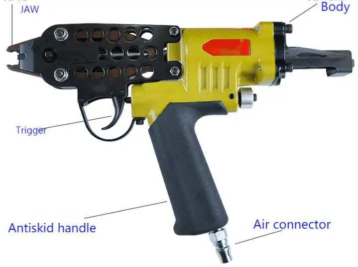 Alifix SC760C Pneumatic C-Ring Gun, Air Nail Gun , Hog Ring Plier , C ...