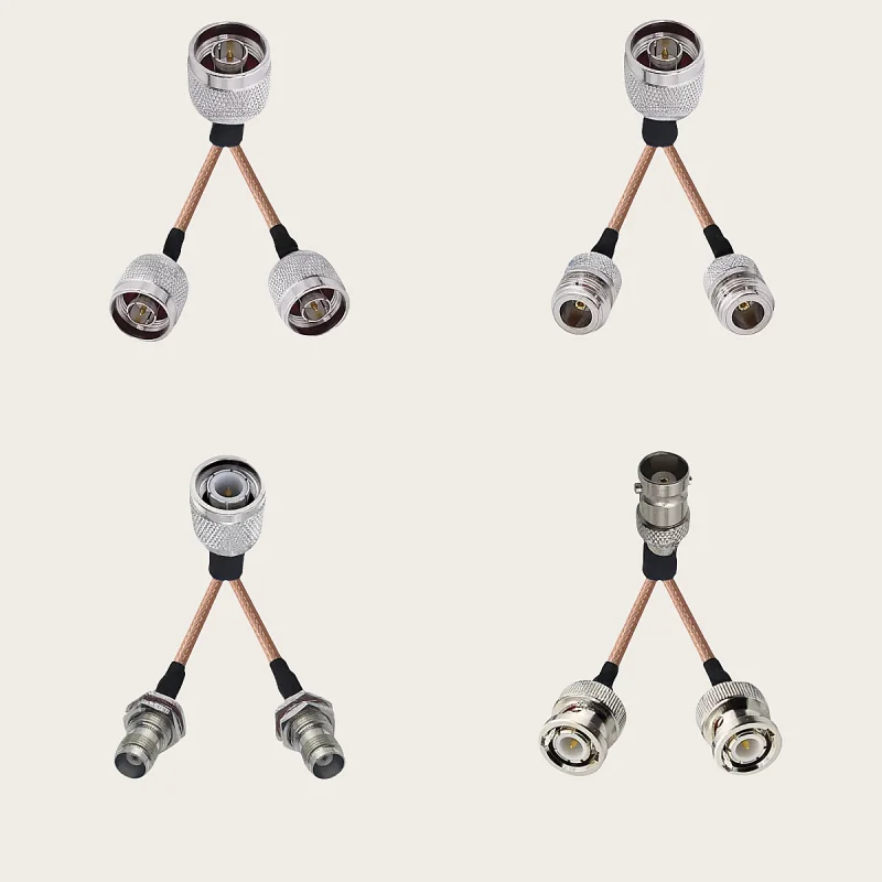BNC-TNC-N-Male-Female-to-2X-N-BNC-TNC-Male-Y-shaped-splitter-combiner ...