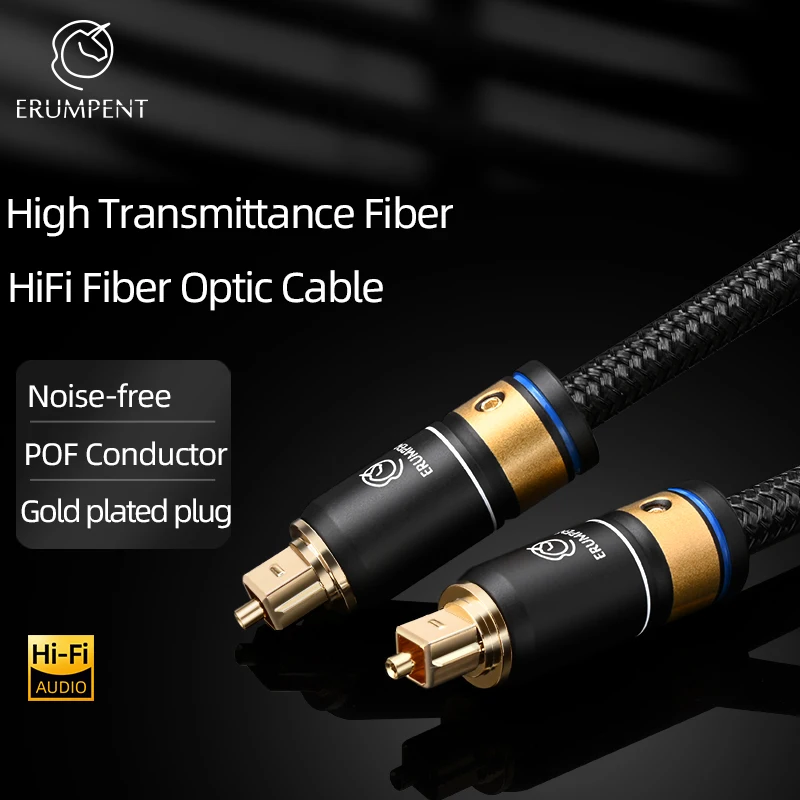 ERUMPENT HiFi Digital Optical Audio Cable POF Conductor Digital Toslink ...