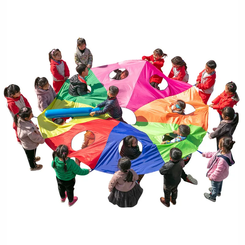 Kindergarten-Hit-Hamster-Colorful-Mat-Rainbow-Umbrella-Parachute-Toys ...