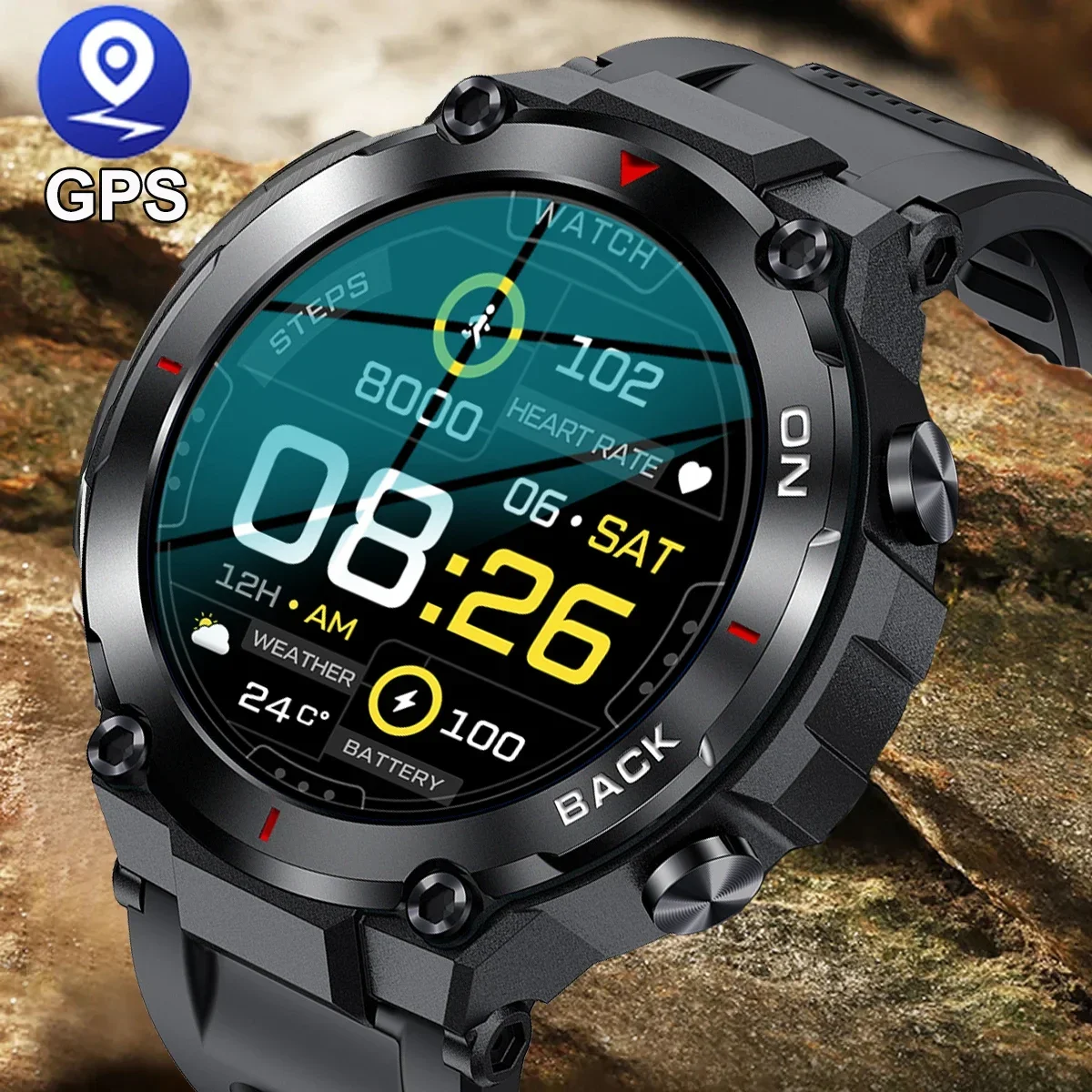 Reloj-inteligente-con-GPS-para-hombre-pulsera-deportiva-resistente-al ...