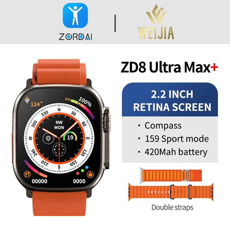 Zordai reloj inteligente ZD8 Ultra Max, Serie 8 Smartwatch, 1:1, pantalla de 2023 pulgadas, 49mm ...