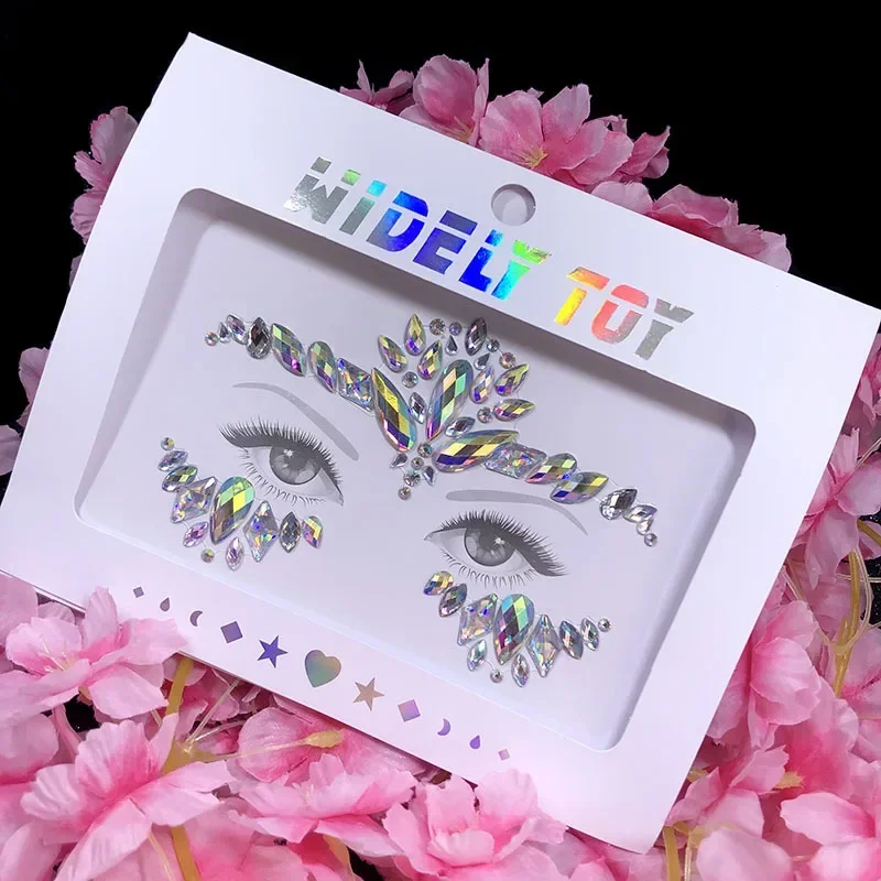 New-Crystal-Facial-Eyebrow-Sticker-Eye-Stickers-Forehead-Face-Sticker ...