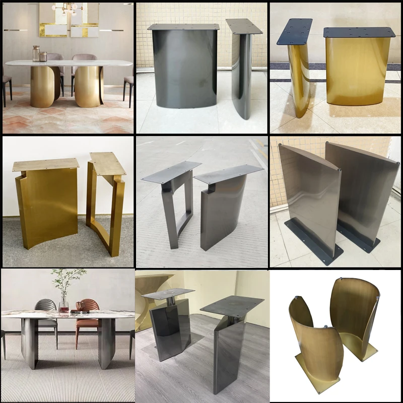 Stainless-steel-dining-table-leg-bracket-rock-plate-long-table-foot ...