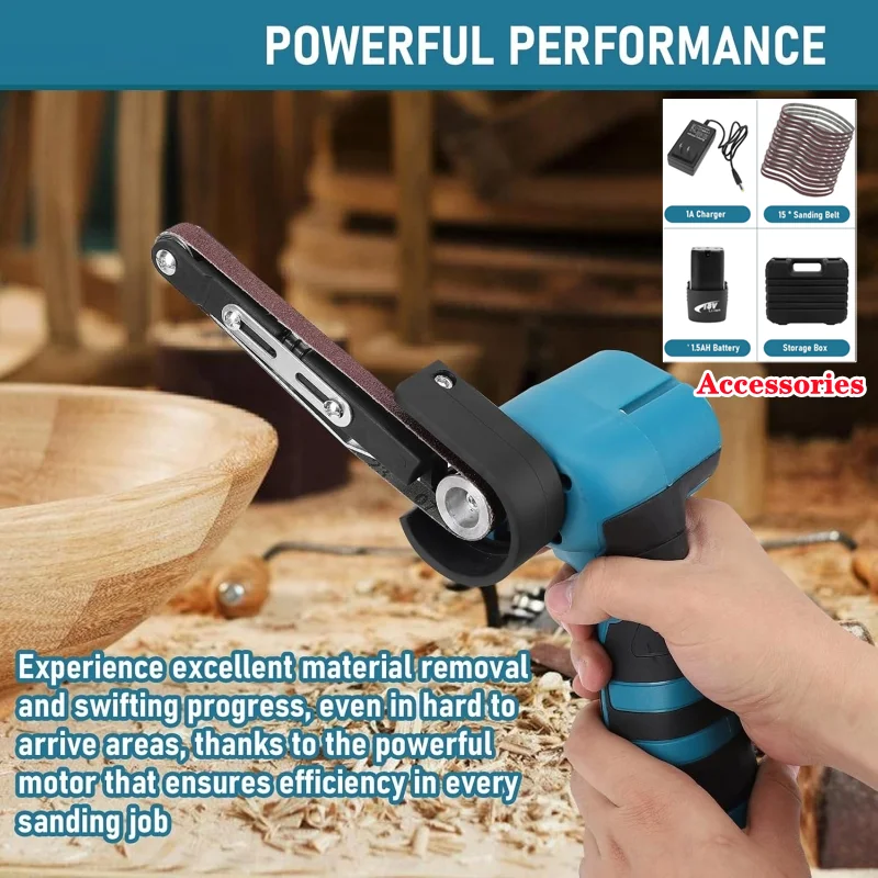 New Electric Mini Belt Sander Sand Variable Speed Angle Grinder Tool ...
