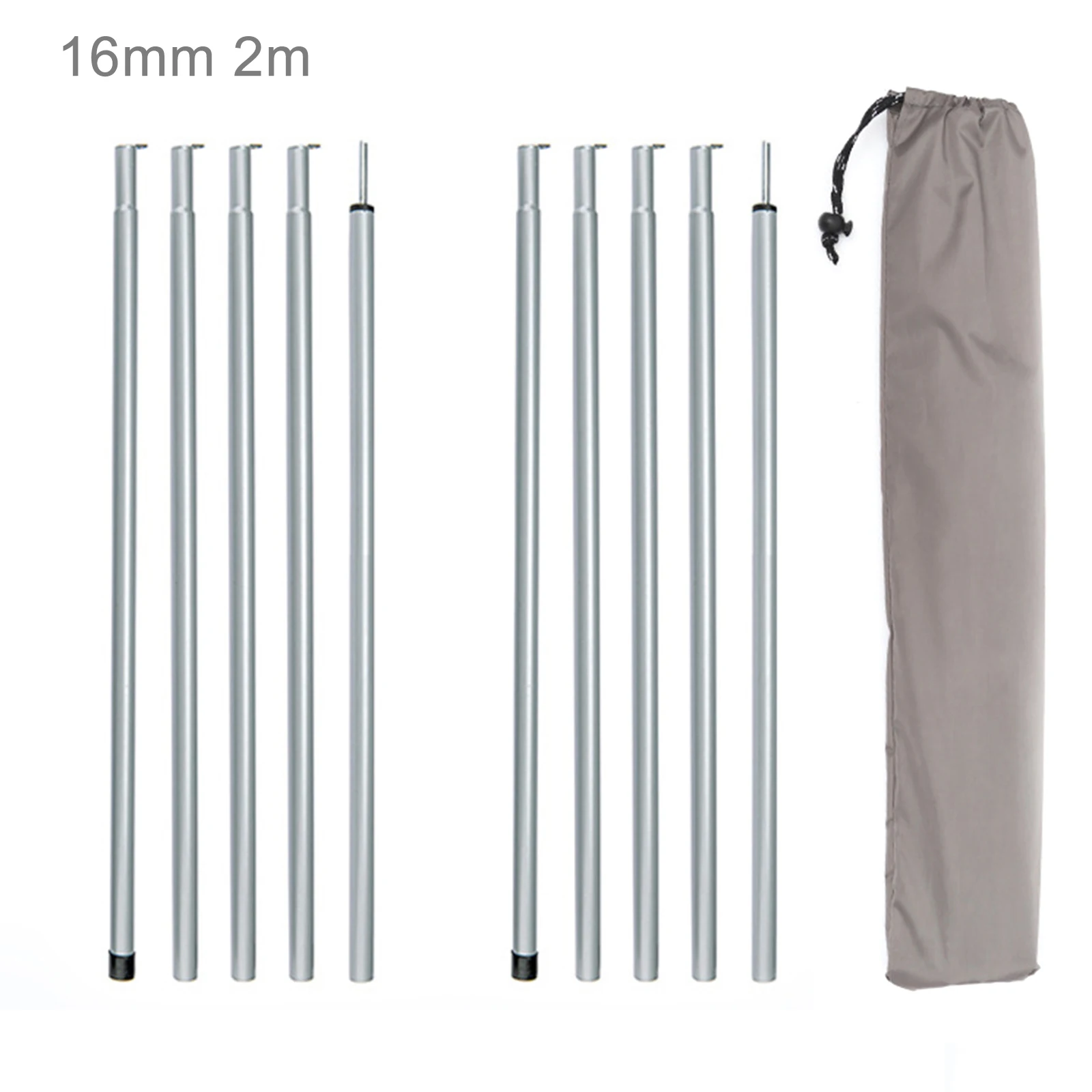 2PCS-2m-2-4m-Canopy-Support-Rods-Sun-Shelter-Pole-With-Storage-Bag-Iron ...