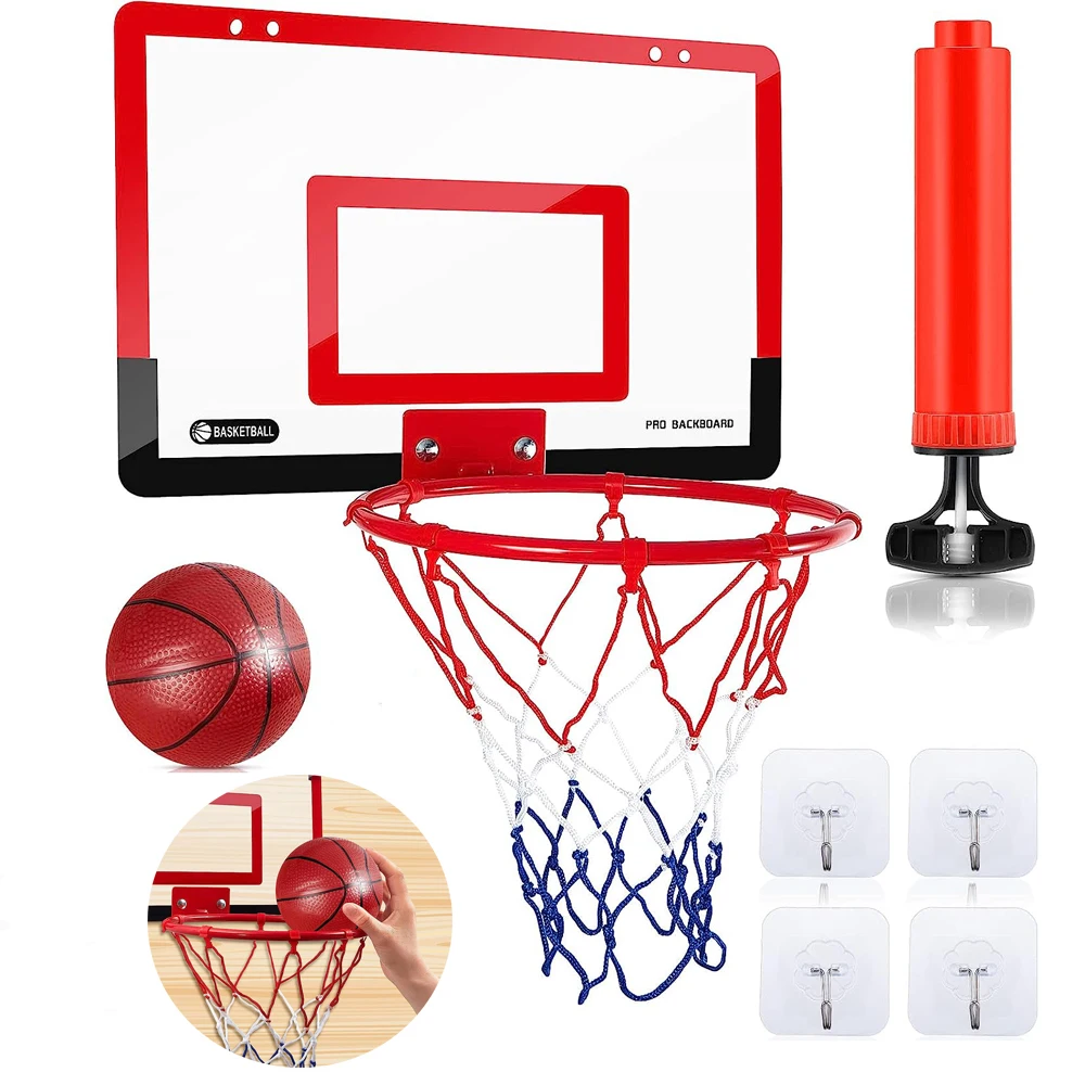 Indoor-Mini-Basketball-Home-Exercise-Hoop-Set-Wall-Frame-Stand-Lifting ...