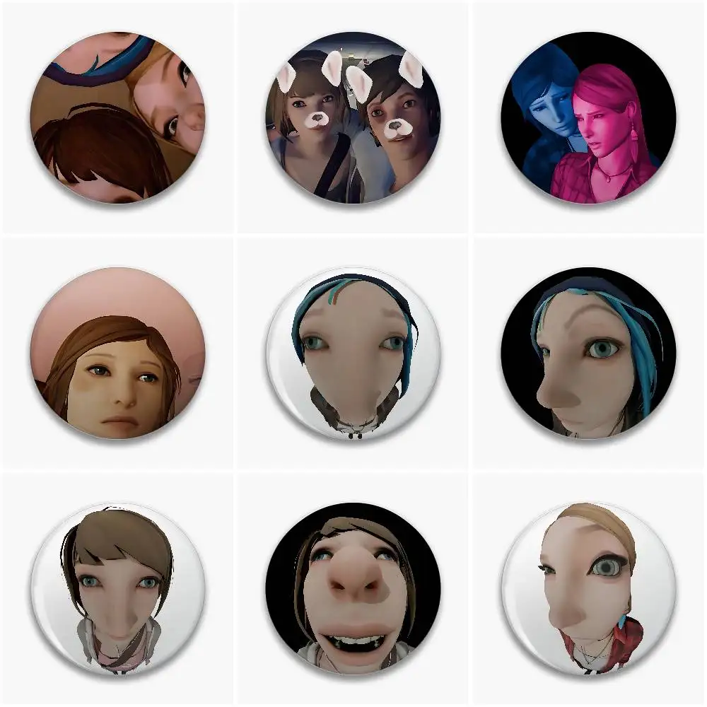 Game L-life Is S-strange Badges Tinplate Soft Button Pin Brooch Metal ...