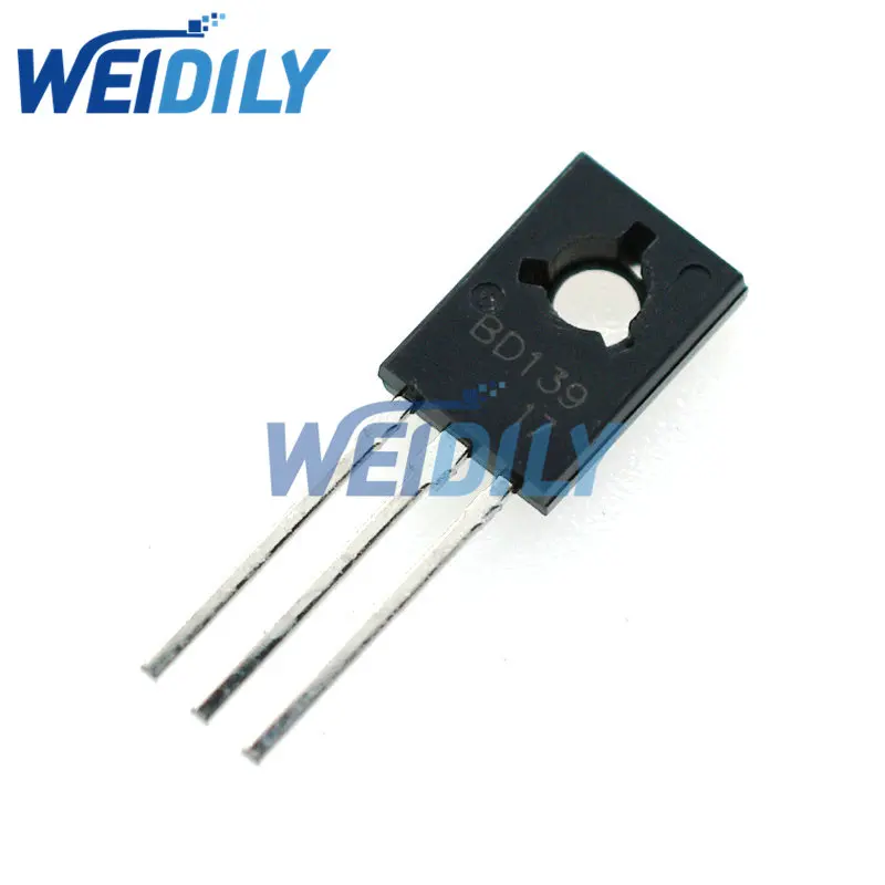20PCS BD139 D139 TO 126 NPN 1.5A 80V Silicon NPN Epitaxial Power Triode ...