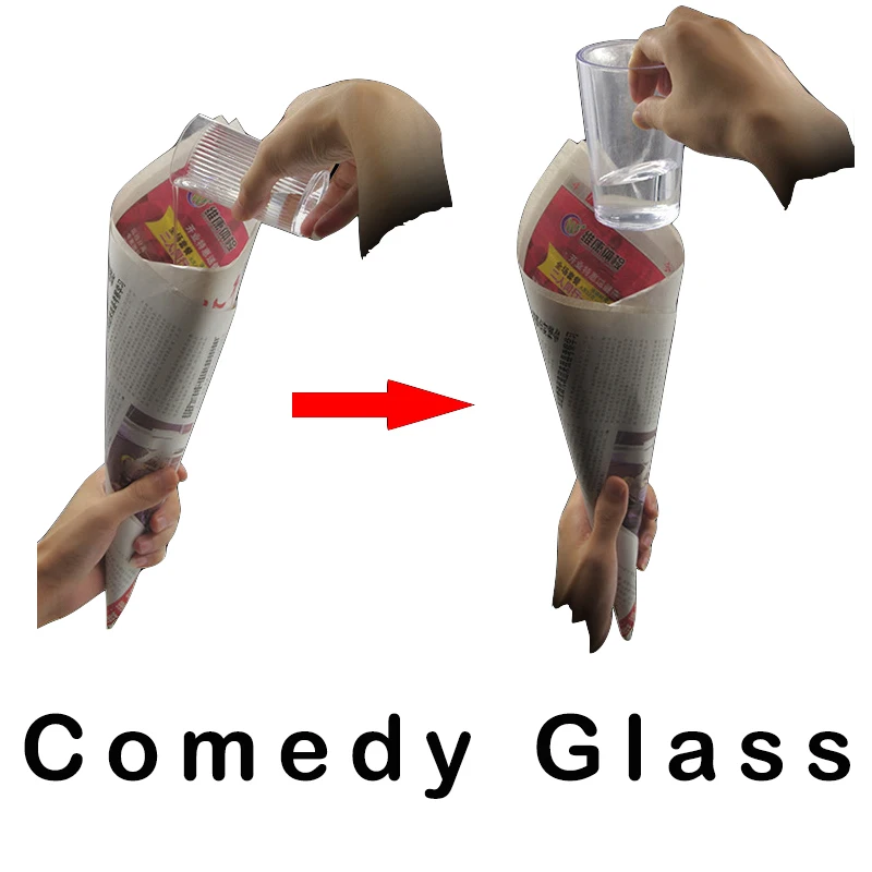 Comedy-Glass-In-Paper-Cone-Comedy-Stage-Accessories-Mentalism-Funny ...