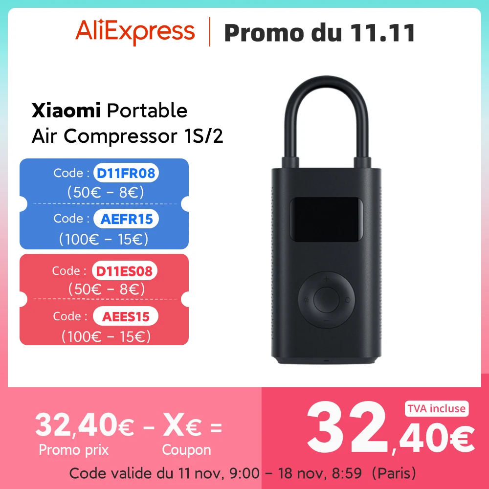 Xiaomi-Mi-Portable-Air-Compressor-1S-Digital-Tire-Inflator-Electric-Air ...