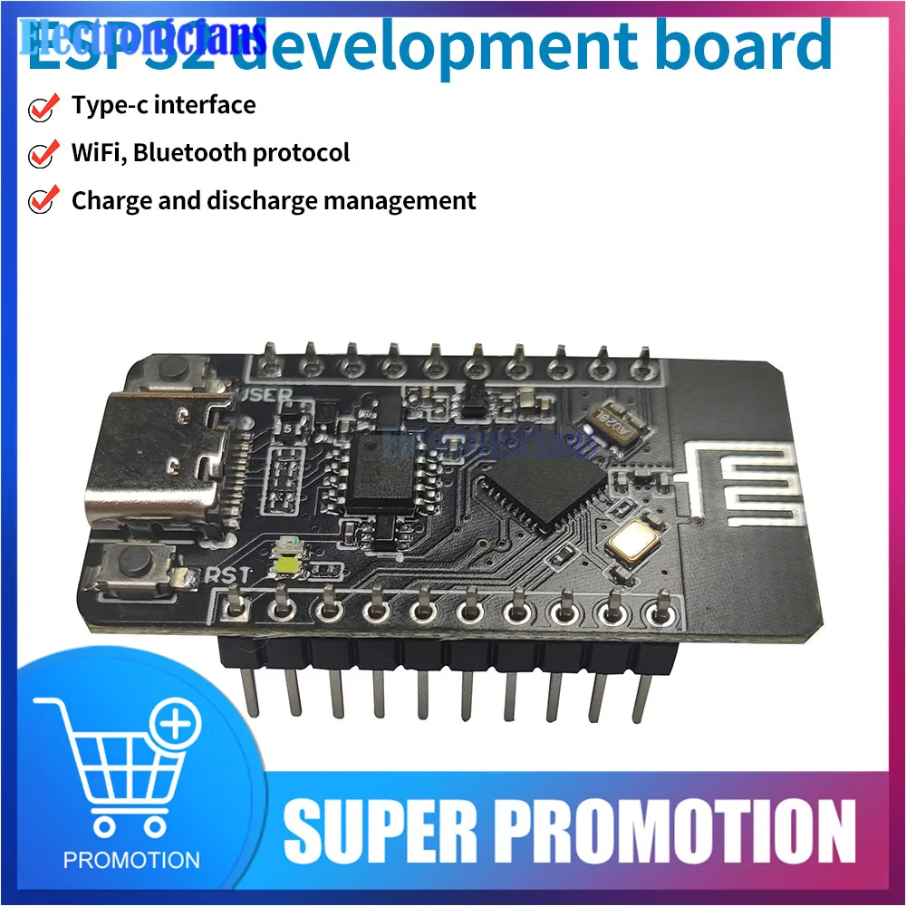 Microprocesador ESP32 C3 de baja potencia, WiFi BLE5.0, módulo de placa de desarrollo, tipo C ...
