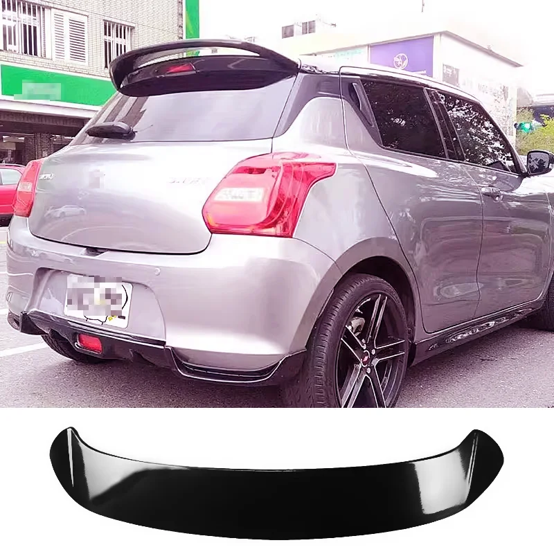 Roof-Wing-for-Suzuki-Swift-Spoiler-Gloss-Black-2017-To-2022-Car-Tail ...