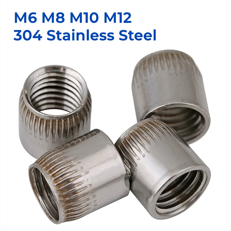 M6 M8 M10 M12 304 Stainless Steel Taper Nut Cone Type Nut Knurled ...