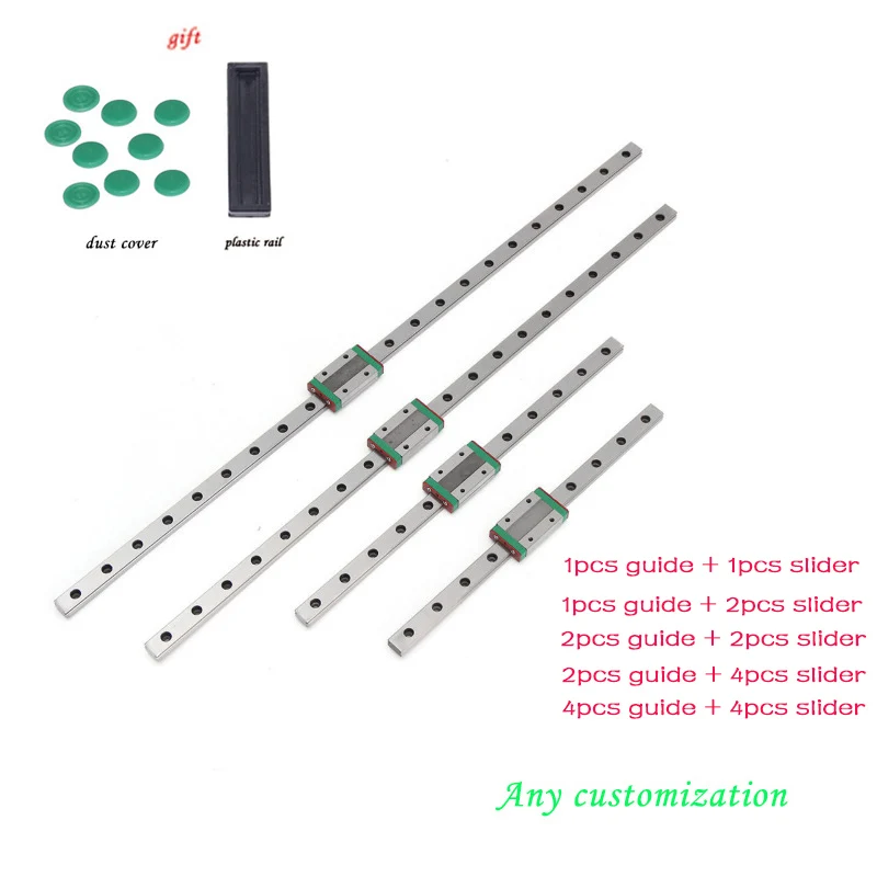 MGN7 Linear Guide Rail Miniature Slide Block Rail MGN CNC 3D Printer ...