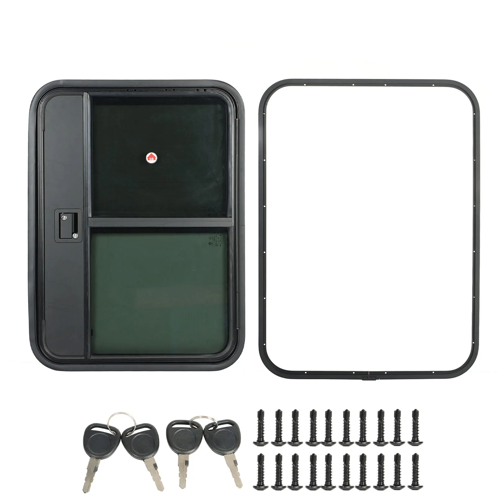 Aluminum-alloy-RV-Door-Tear-Drop-Tempered-Glass-Tinted-Sliding-Window ...