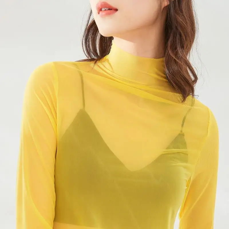 Casual-Women-Shrts-Transparent-Bottoming-Tops-Women-Summer-Clothing ...