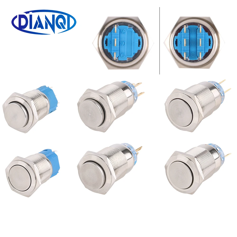 Brass Push Button Switch | Brass Terminal - 16/19mm Push Button Switch ...