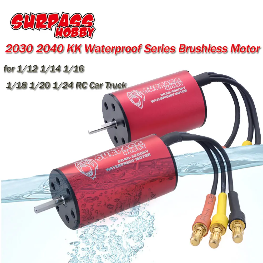 Waterproof SURPASS HOBBY 2030 2040 KK Series Brushless Motor for Wltoys ...