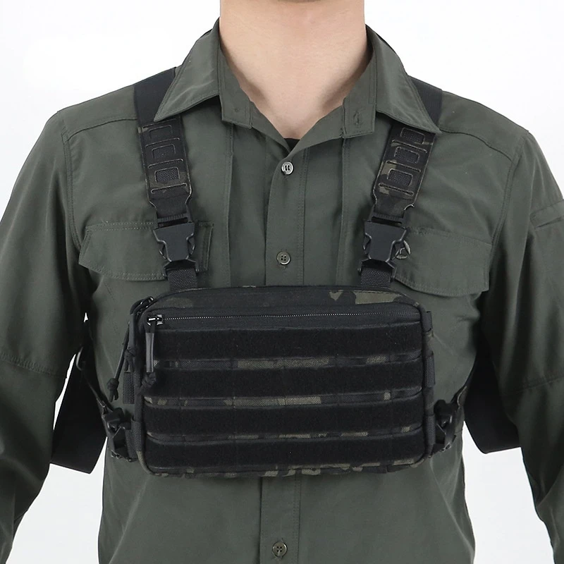 Chaleco táctico 1000D para exteriores, bolsa militar CS Wargame, aparejo para el pecho, Airsoft ...