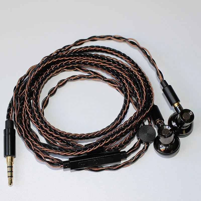 3-5mm-MMCX-Flat-Headphones-8-Strand-Metal-Shell-Earphones-Titanium-LCP ...