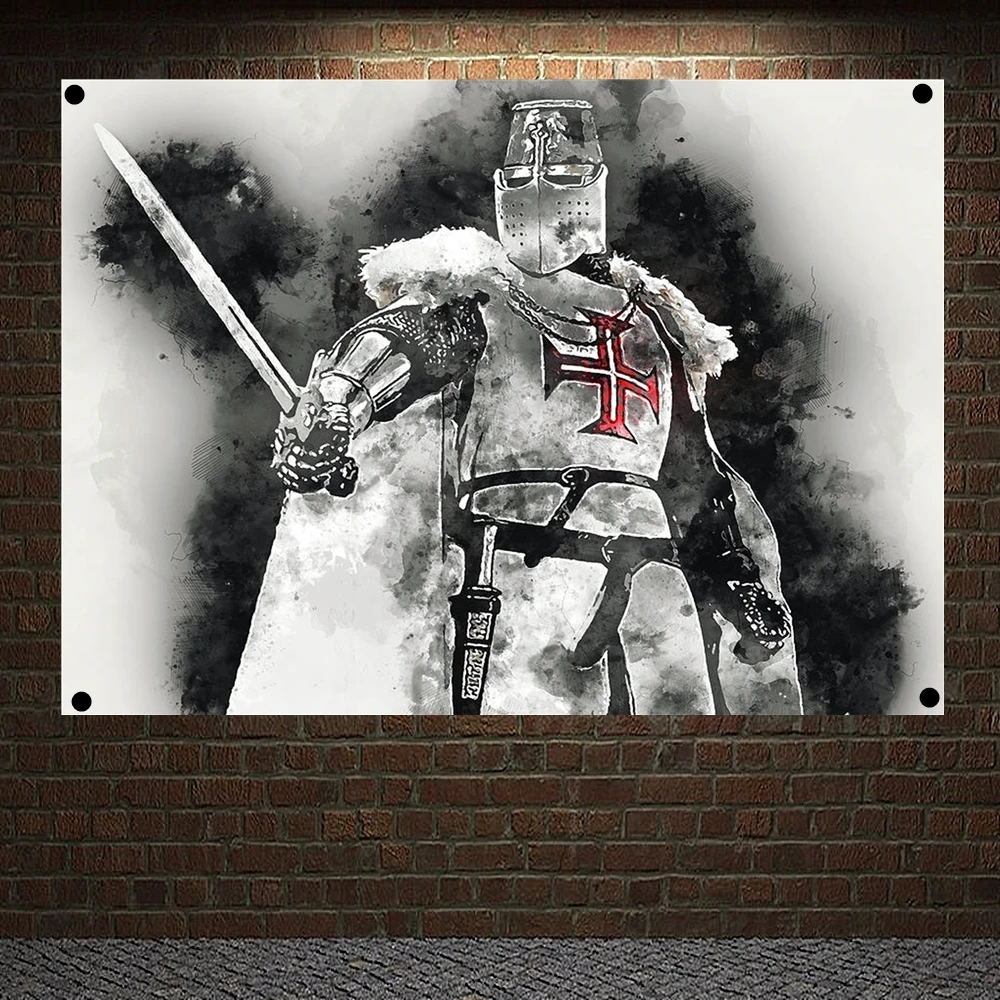 Knights Templar Posters Wall Art Knights Templar Armor Retro ...