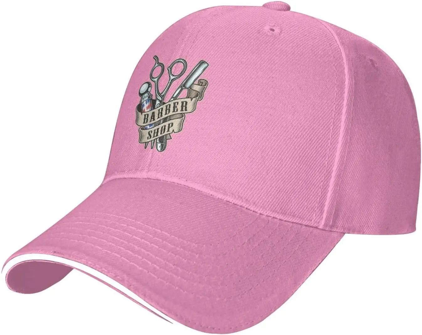Barber Shop Tools Scissors Razor Graphic Baseball Cap Polyester Casual ...