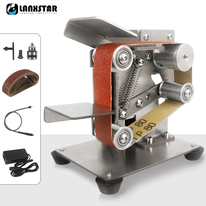 110V-220V-Mini-Belt-Sander-Set-Multifunctional-Grinder-Cutter-Edges ...
